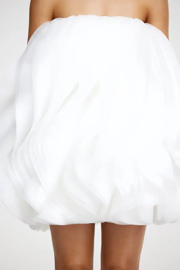 Acler Sculptural Organza Petal Mini Dress