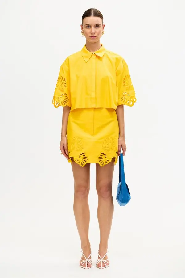Acler Blairhall Mini Skirt - Daffodil