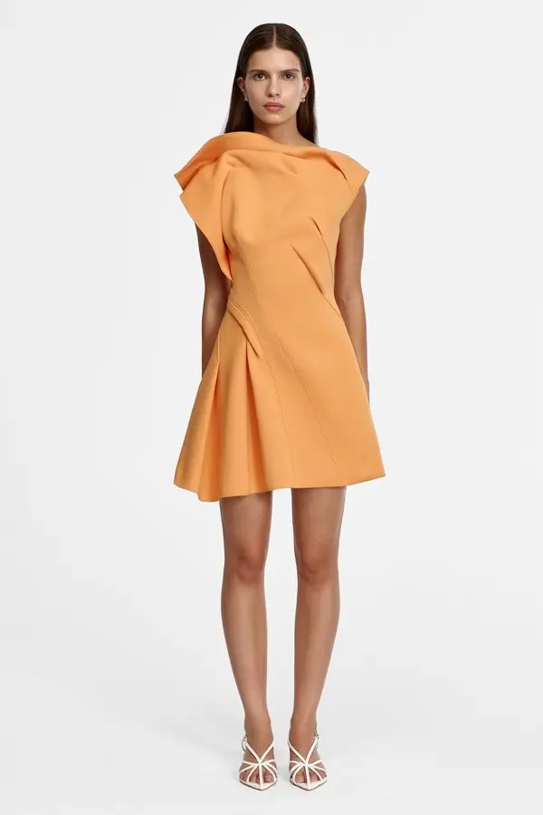 Acler Borras Mini Dress - Fanta