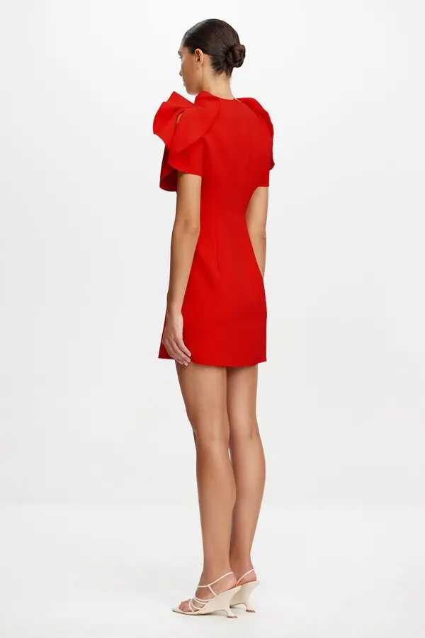 Acler Normanhill Mini Dress - Cherry
