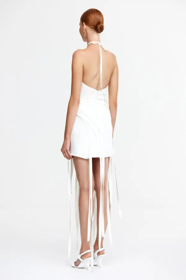 Acler Grovehill Mini Dress - Ivory