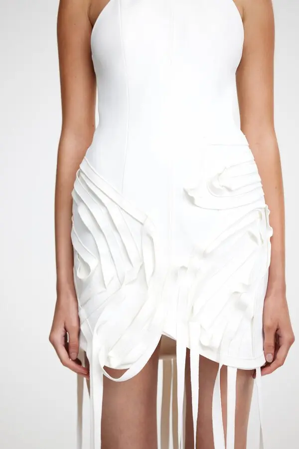 Acler Grovehill Mini Dress - Ivory