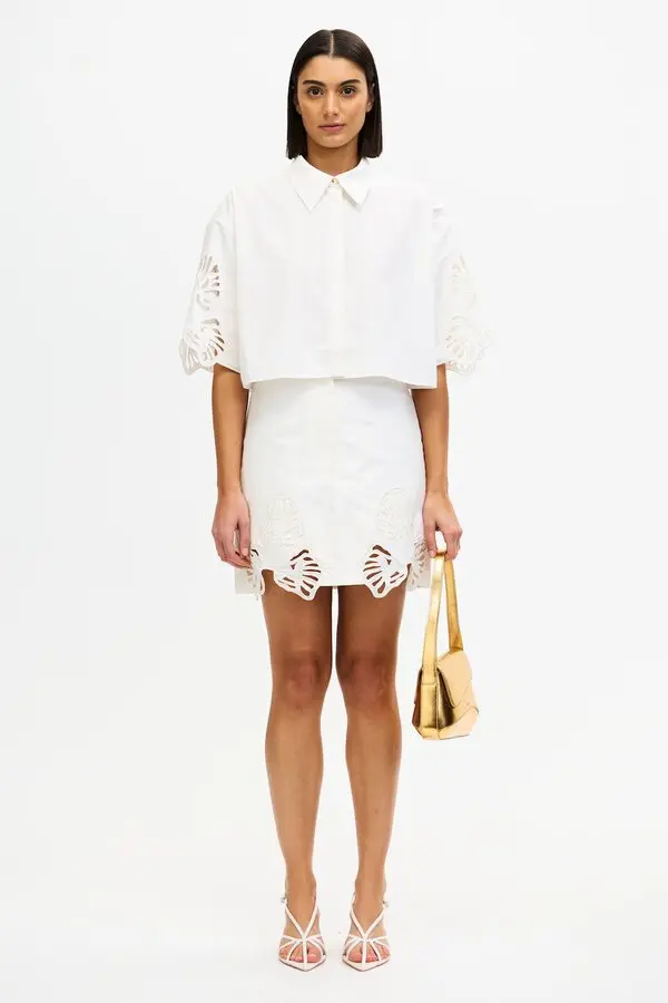 Acler Blairhall Mini Skirt - Ivory