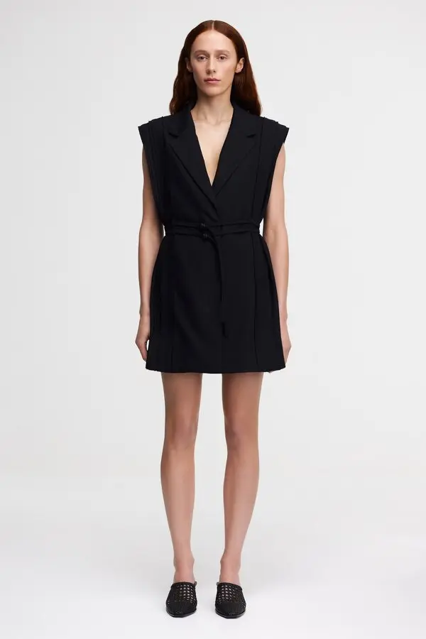Acler Dodlee Vest Dress - Black
