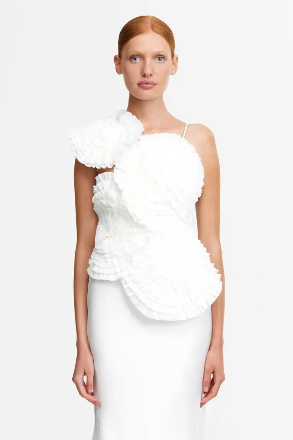 Acler Trusley One-shoulder Top - Ivory