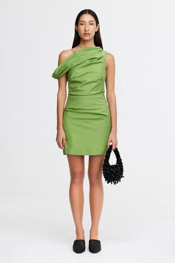Acler Bepton Mini Dress - Leaf Green