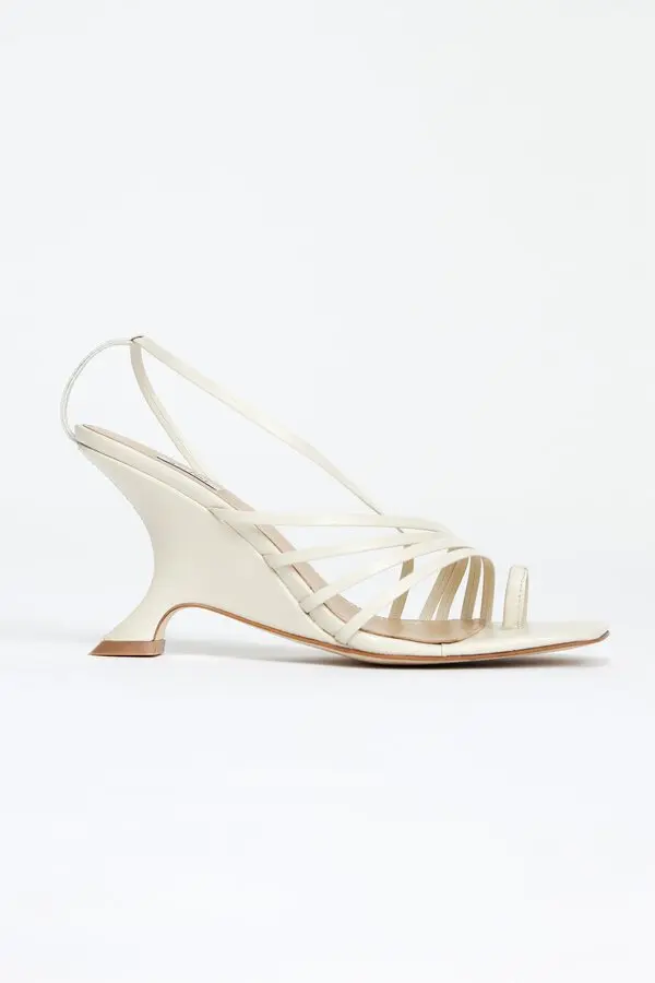 Acler Dylso Wedge Sandal - Vanilla