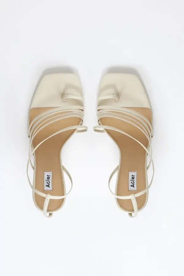 Acler Dylso Wedge Sandals - Vanilla