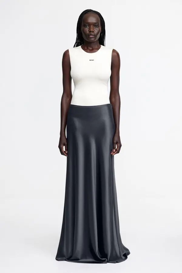 Acler Brosa Maxi Skirt - Charcoal