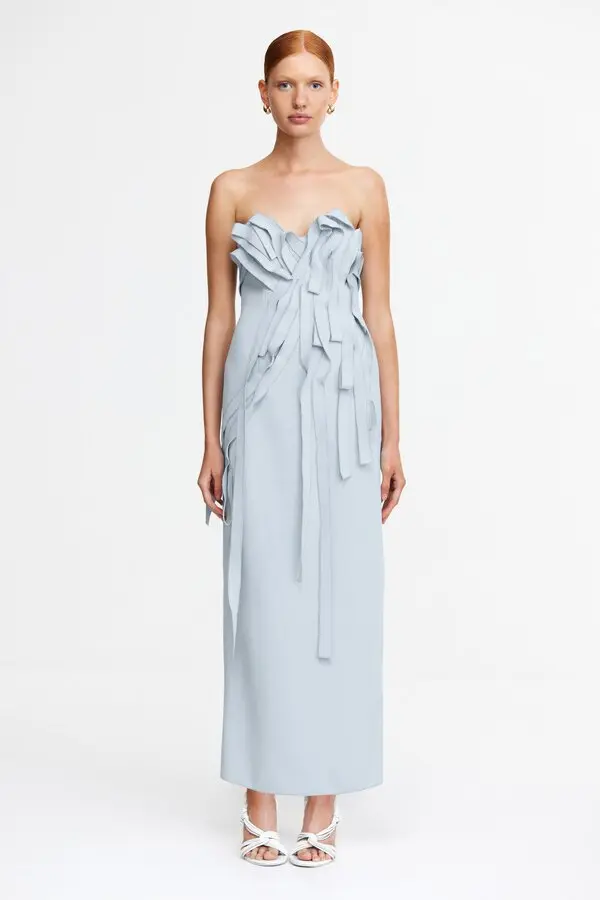 Acler Grovehill Strapless Midi Dress - Blizzard