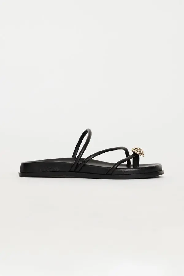 Acler Boyd Sandal With Gold Nugget Accent