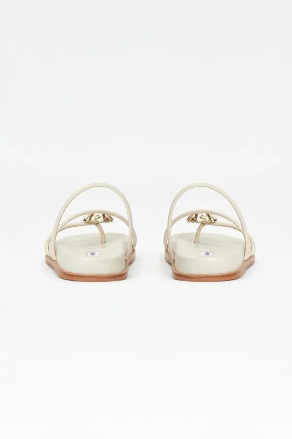 Acler Boyd Leather Sandal With Gold Nugget Accent