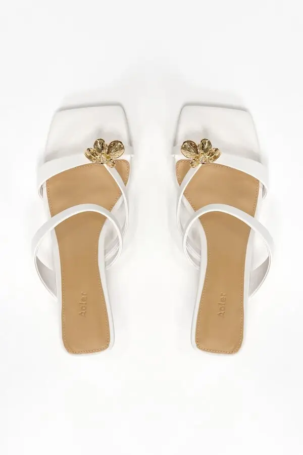 Acler Martin Heel Sandals - Ivory