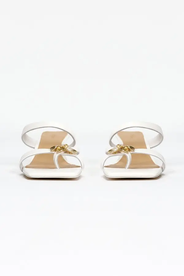 Acler Martin Heel Sandals - Ivory