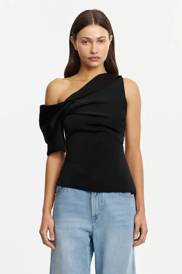 Acler Bankstin One-shoulder Top - Black
