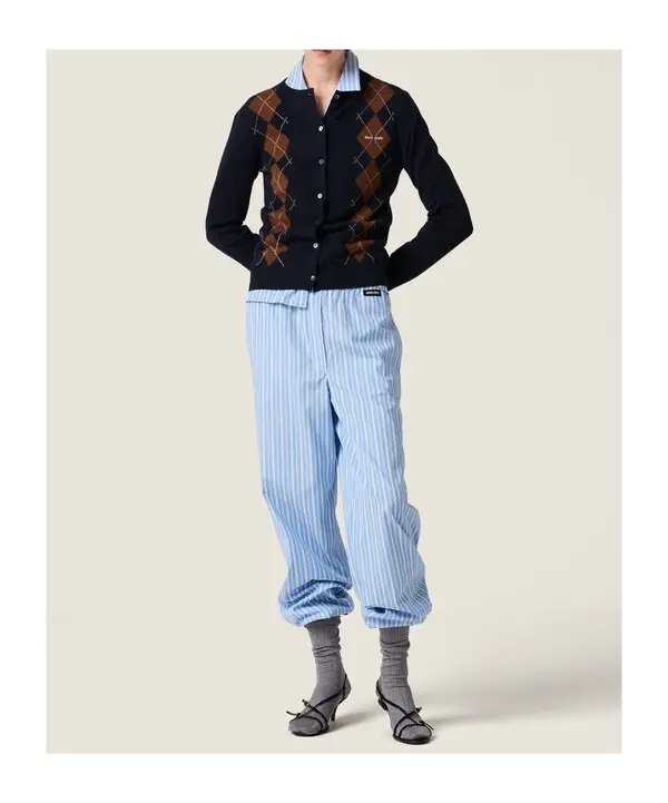 Miu Miu Crewneck Button-up Cardigan