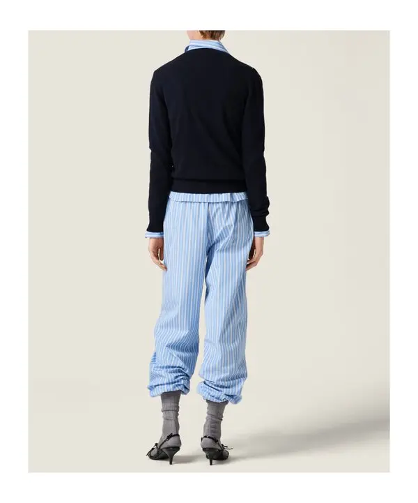 Miu Miu Argyle Crewneck Cardigan - No