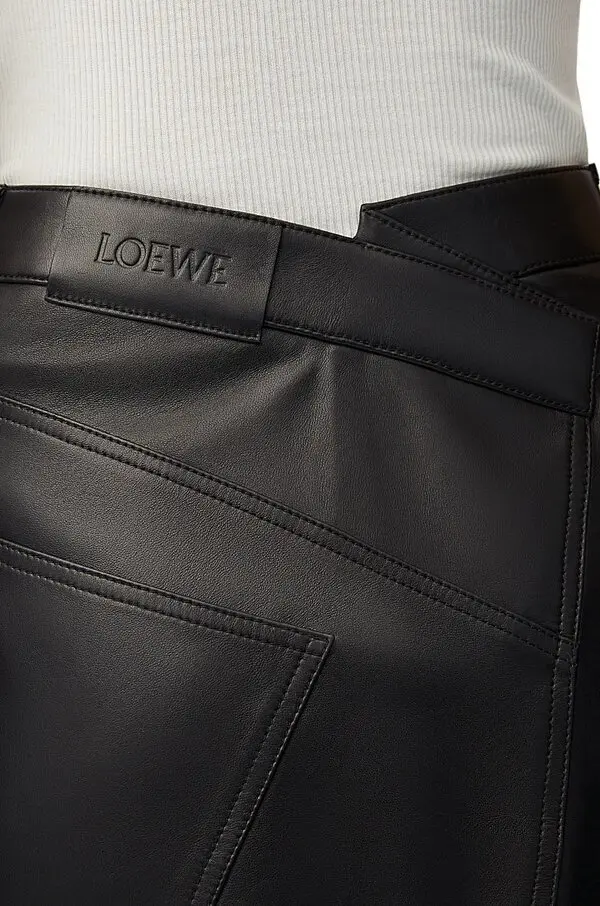 Loewe Asymmetrical Satin Nappa Lambskin Skirt