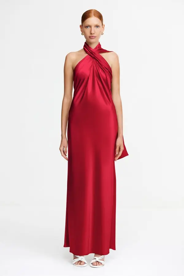 Acler Yewgreen Maxi Dress - Crimson