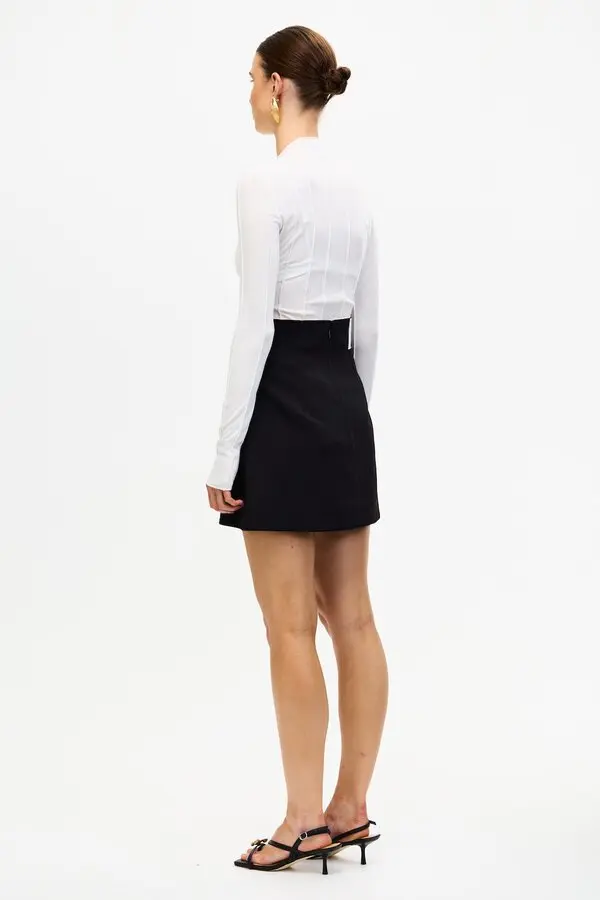 Acler Sculpted Mini Skirt With Topstitch Detail