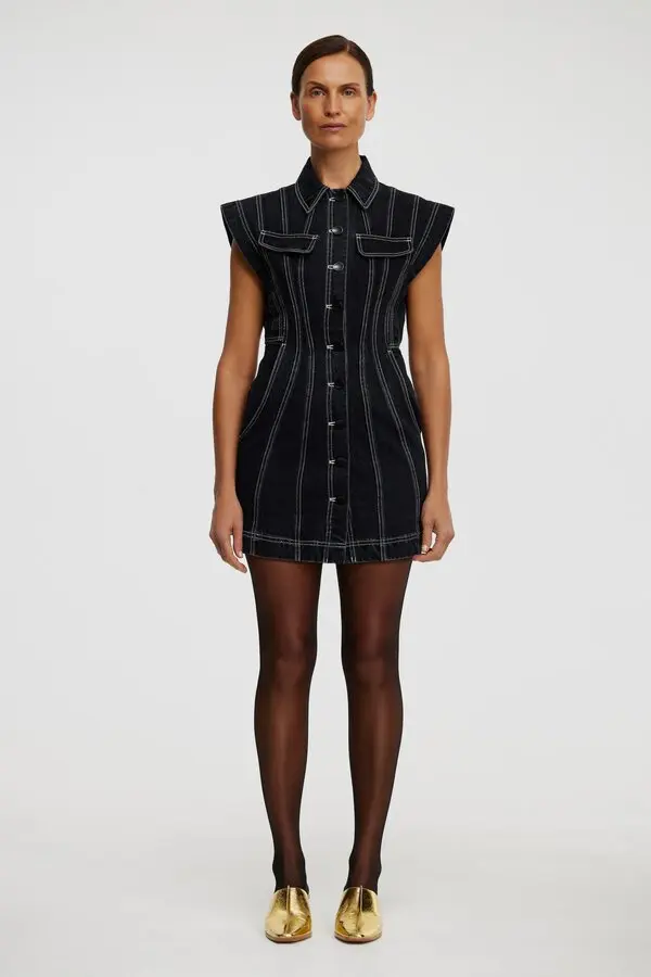 Acler Eagleton Mini Dress - Black