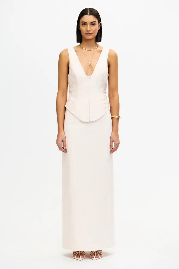 Acler Malton Maxi Skirt - Sandstone