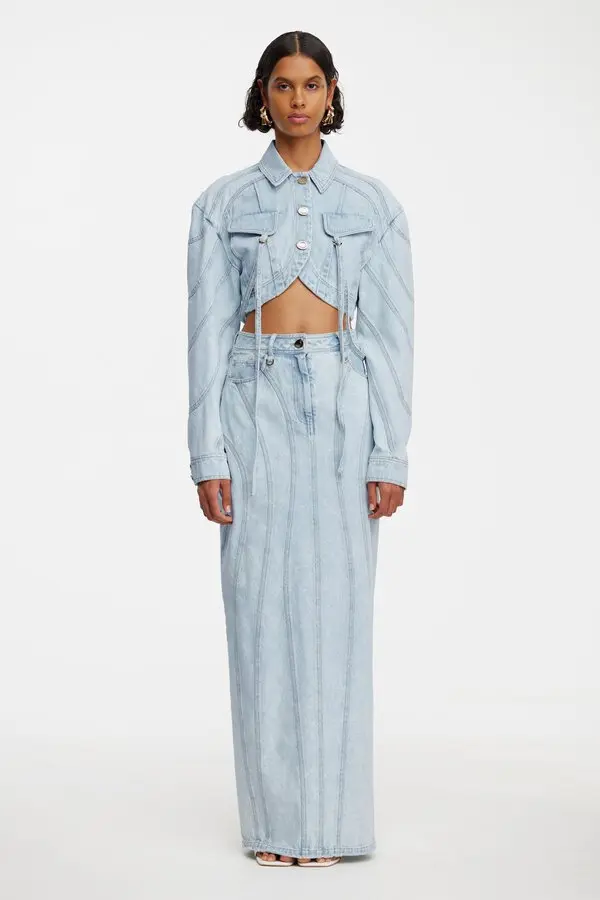 Acler Eagleton Jacket - Ice Blue
