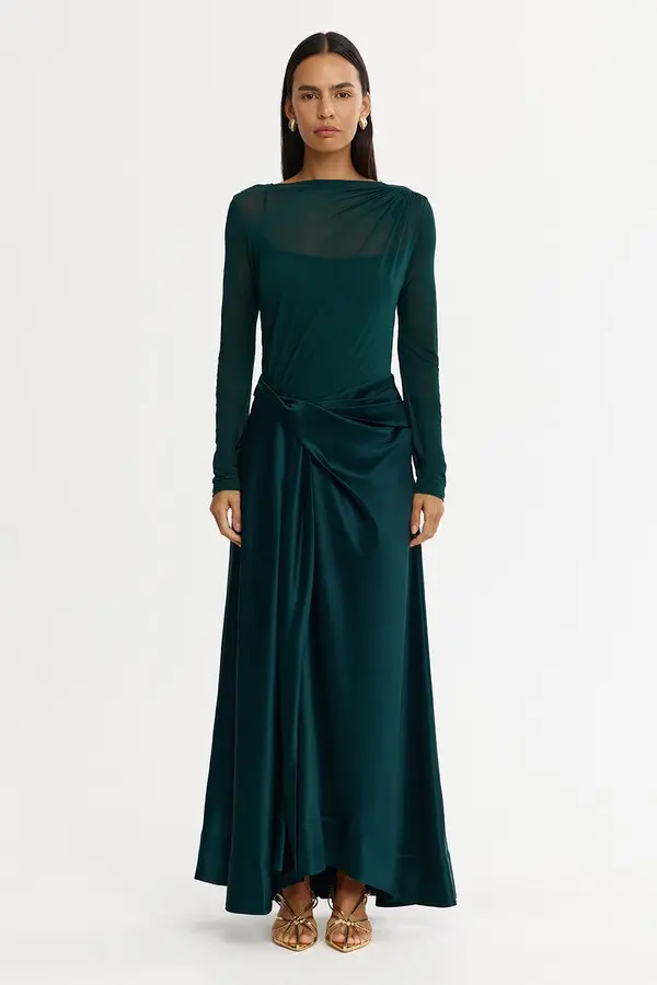 Acler Hertfordshire Maxi Dress - Midnight Emerald