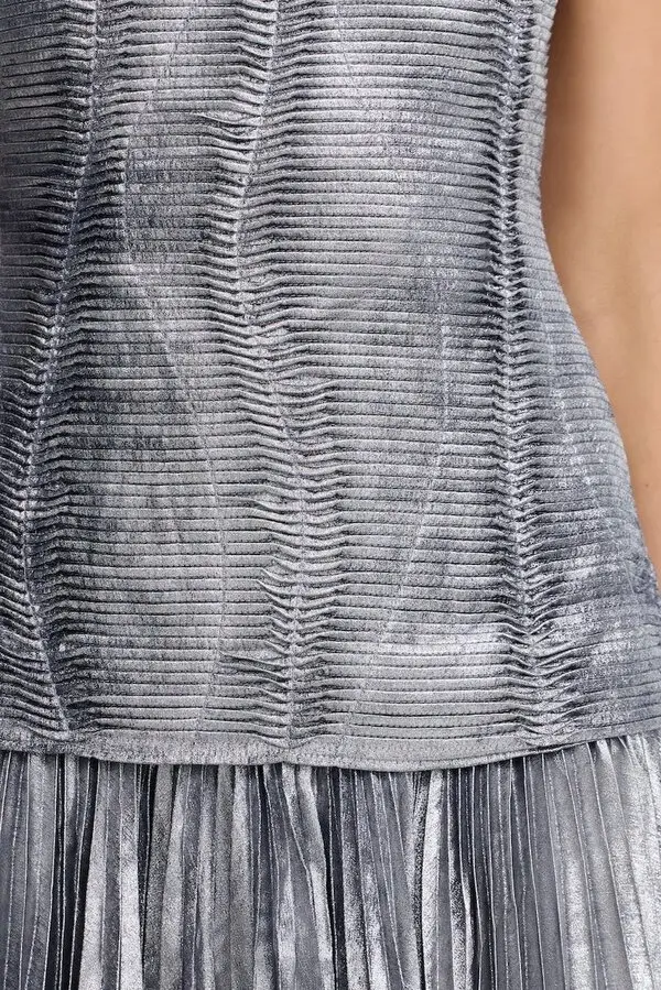 Acler Holden Maxi Dress - Metallic Silver