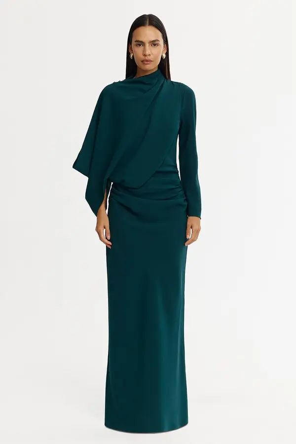 Acler Northwick Maxi Dress - Midnight Emerald