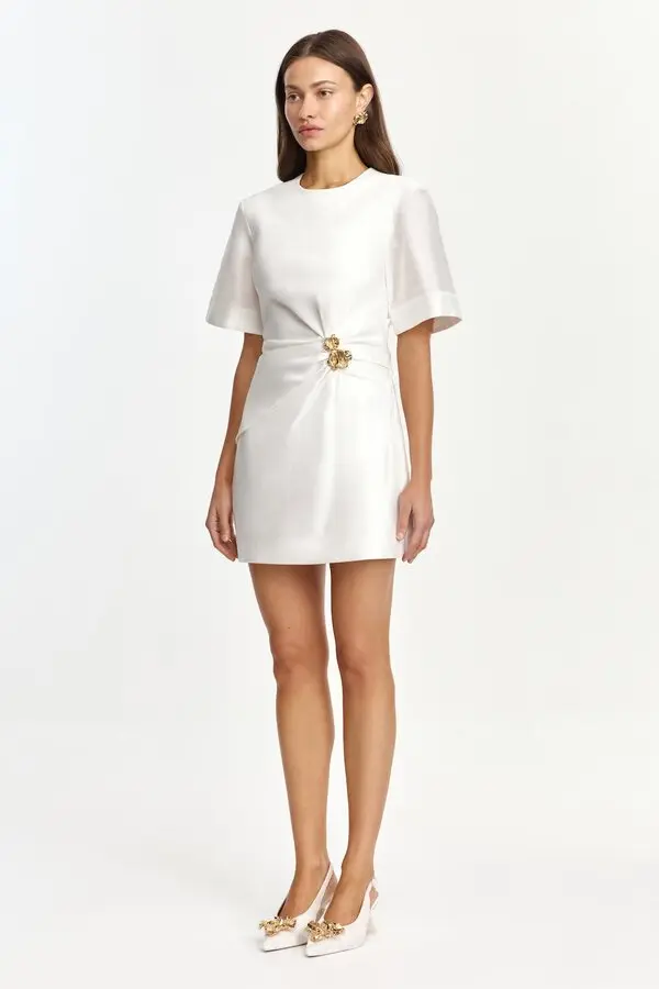 Acler Mannersly Mini Dress - Ivory