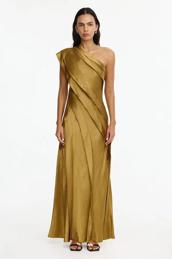 Acler Blenfleet Maxi Dress - Brass