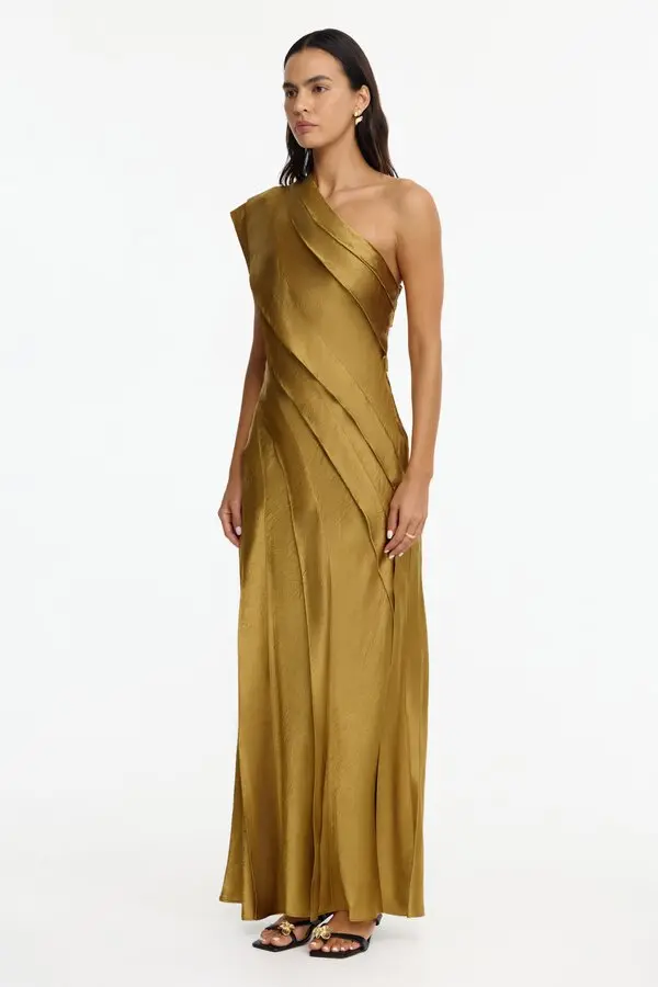 Acler Blenfleet Maxi Dress - Brass