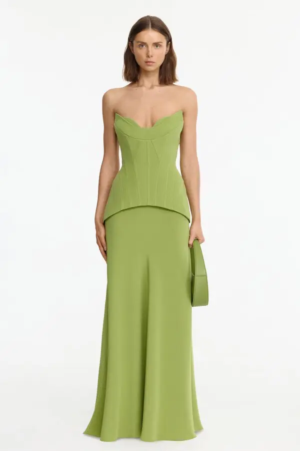 Acler Bankfield Maxi Dress - Chive