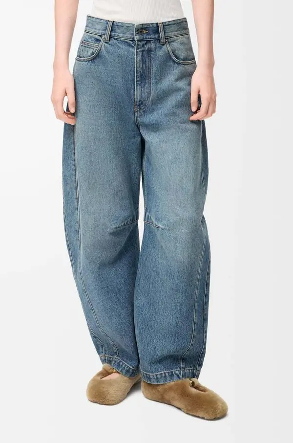 Loewe Barrel Anagram Embroidered Jeans