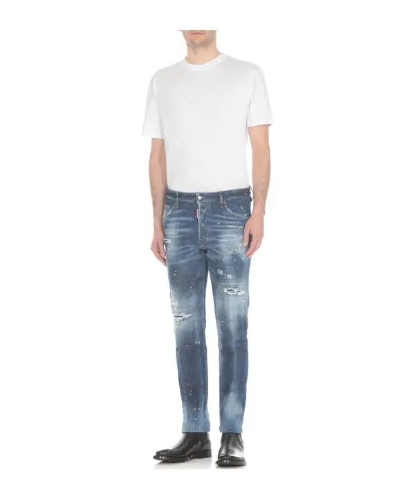 Dsquared2 Cool Guy Distressed Skinny-cut Jeans - Blue