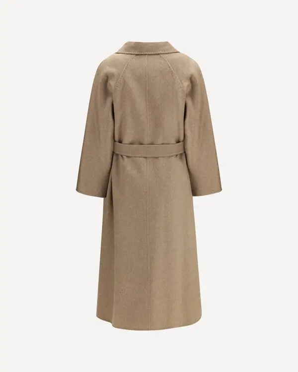 Max Mara Ludmilla Belted Long-sleeved Coat - Hazelnut Brown
