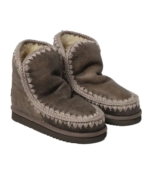 Mou Stitched Trim Slip-on Ankle Boots