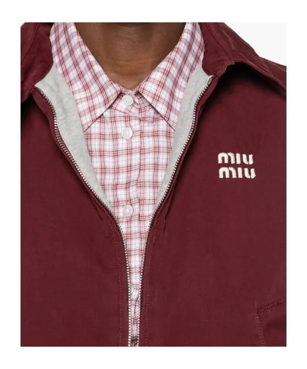 Miu Miu Logo-embroidered Zipped Gilet