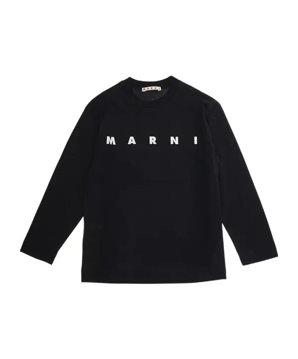 Marni Crew Neck Long Sleeve T-shirt With Logo