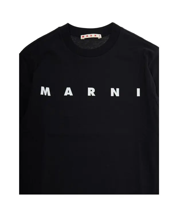 Marni Crew Neck Long Sleeve T-shirt With Logo