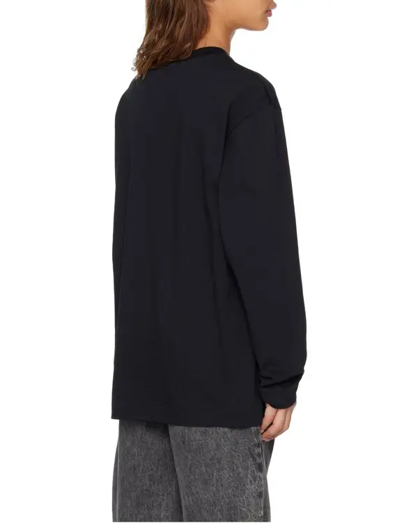 Marni Crew Neck Long Sleeve T-shirt With Logo