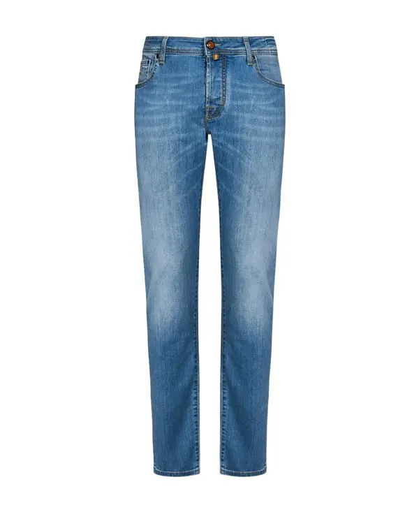 Jacob Cohen Slim-fit Jeans With Logo Patch