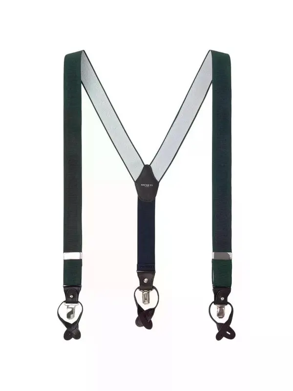 HACKETT LONDON Leather-trim Ribbed Braces