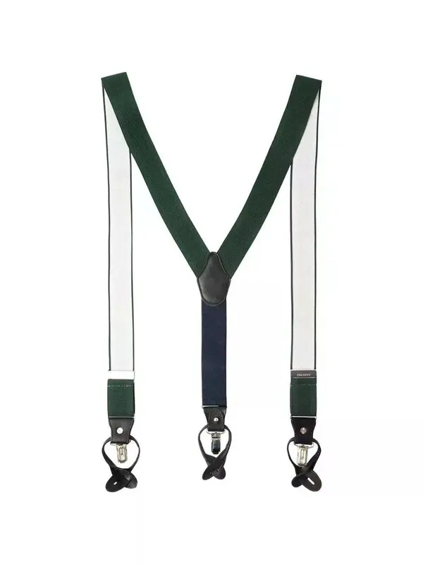 HACKETT LONDON Leather-trim Ribbed Braces
