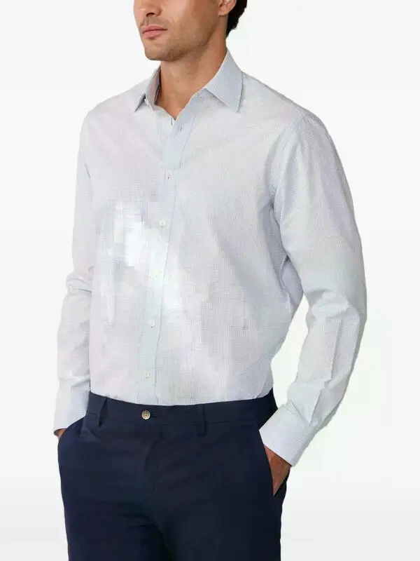 HACKETT LONDON Pimlico-collar Graph-check Shirt