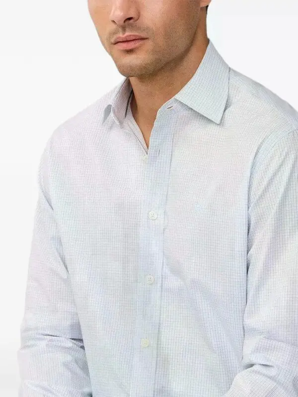 HACKETT LONDON Pimlico-collar Graph-check Shirt
