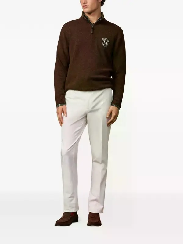 HACKETT LONDON Merino Wool Quarter-zip Sweater
