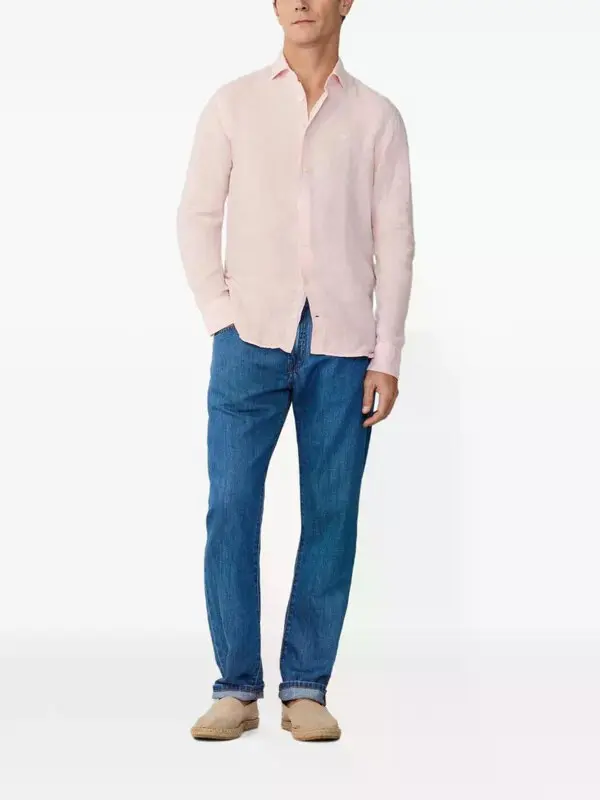 HACKETT LONDON Kent Cutaway-collar Linen Shirt