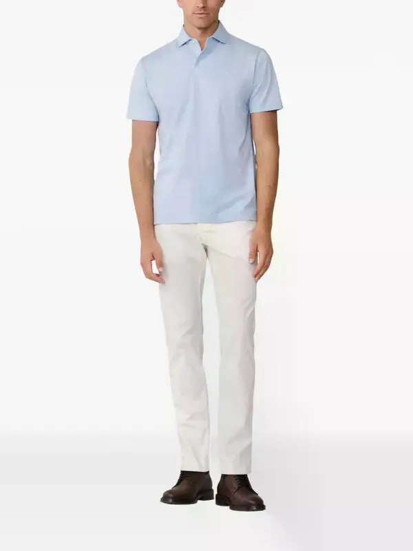 HACKETT LONDON Embroidered Cotton Polo Shirt